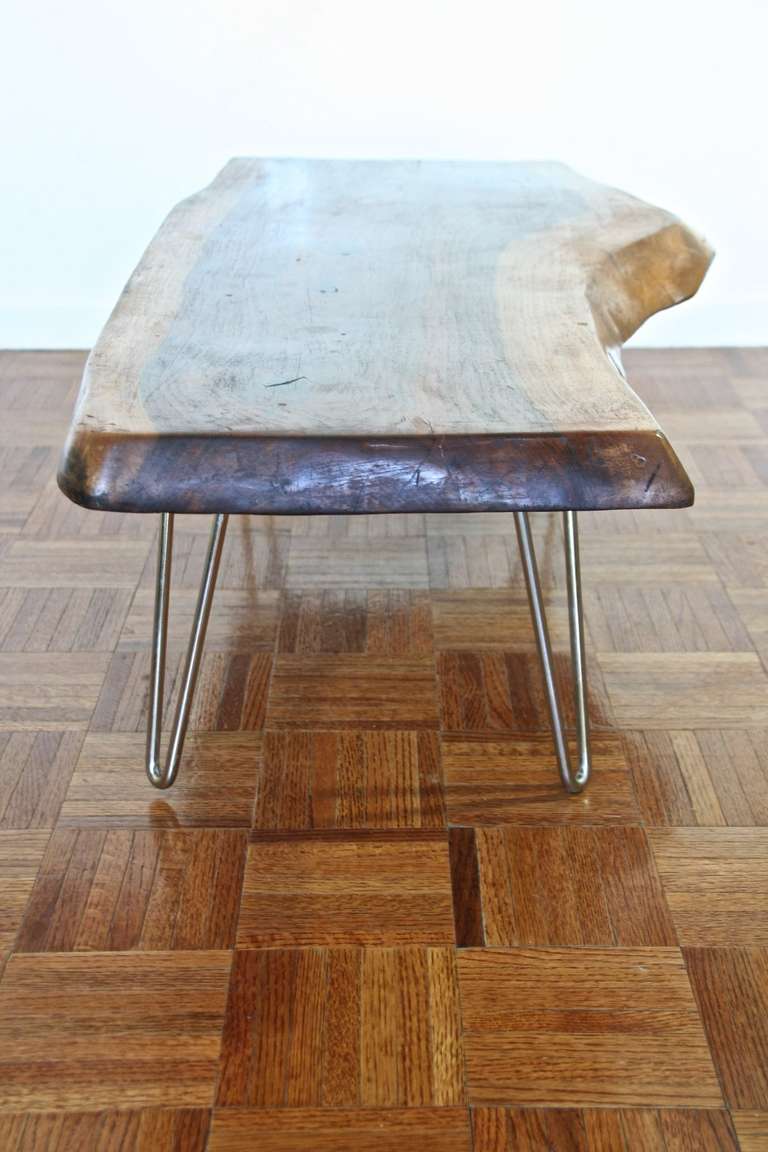 Walnut Coffee Table with Hairpin Legs at 1stDibs | legs coffee tables ...