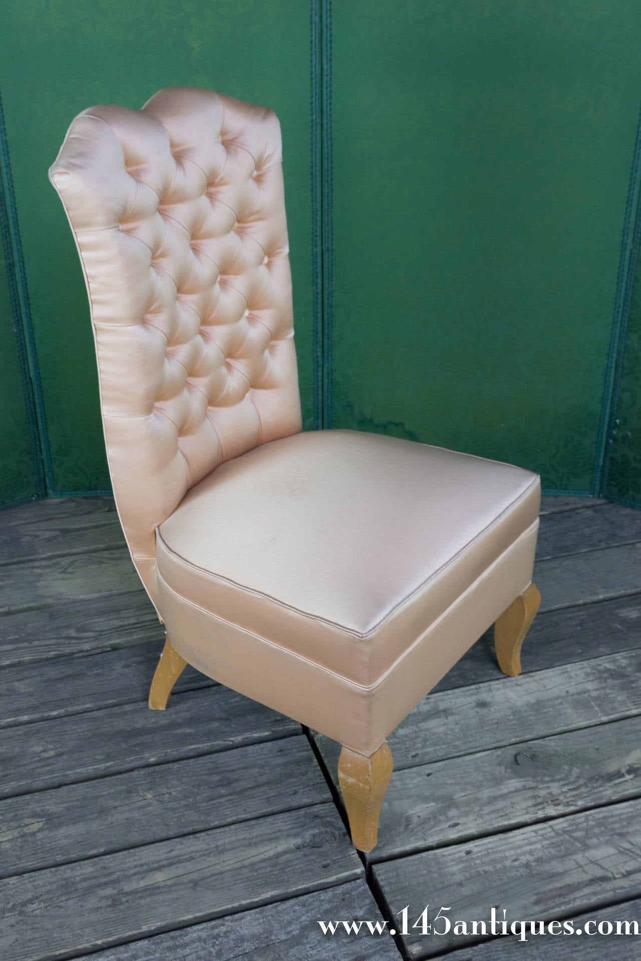 20th Century French Tufted Back Slipper Chair For Sale at 1stdibs