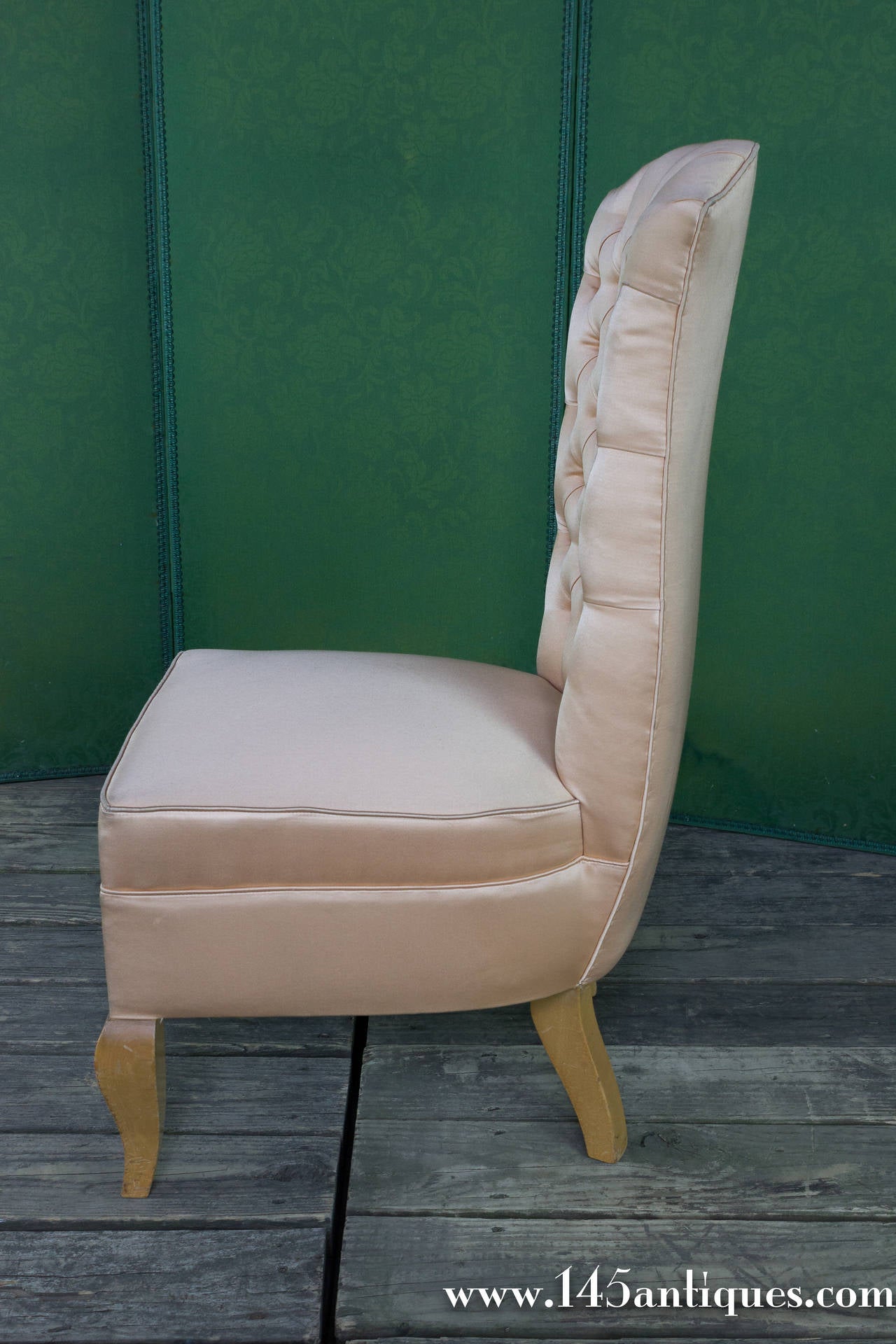 20th Century French Tufted Back Slipper Chair For Sale at 1stdibs