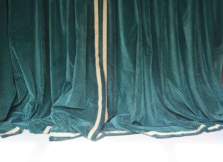 Elegant Large Pair of French Velvet Drapes For Sale at 1stdibs