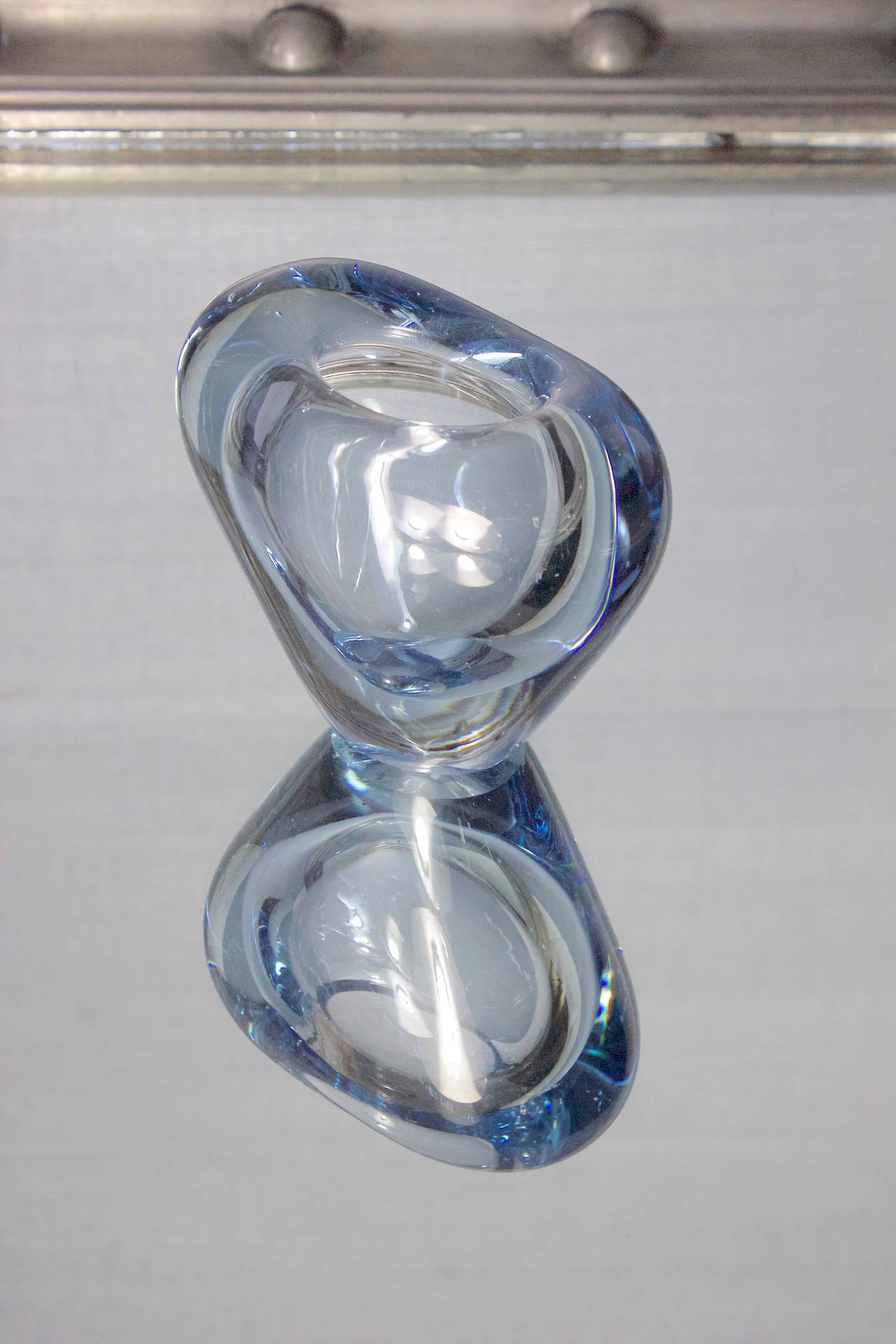 1960s Holmegaard Signed Scandinavian Glass Vase at 1stDibs | glass ...