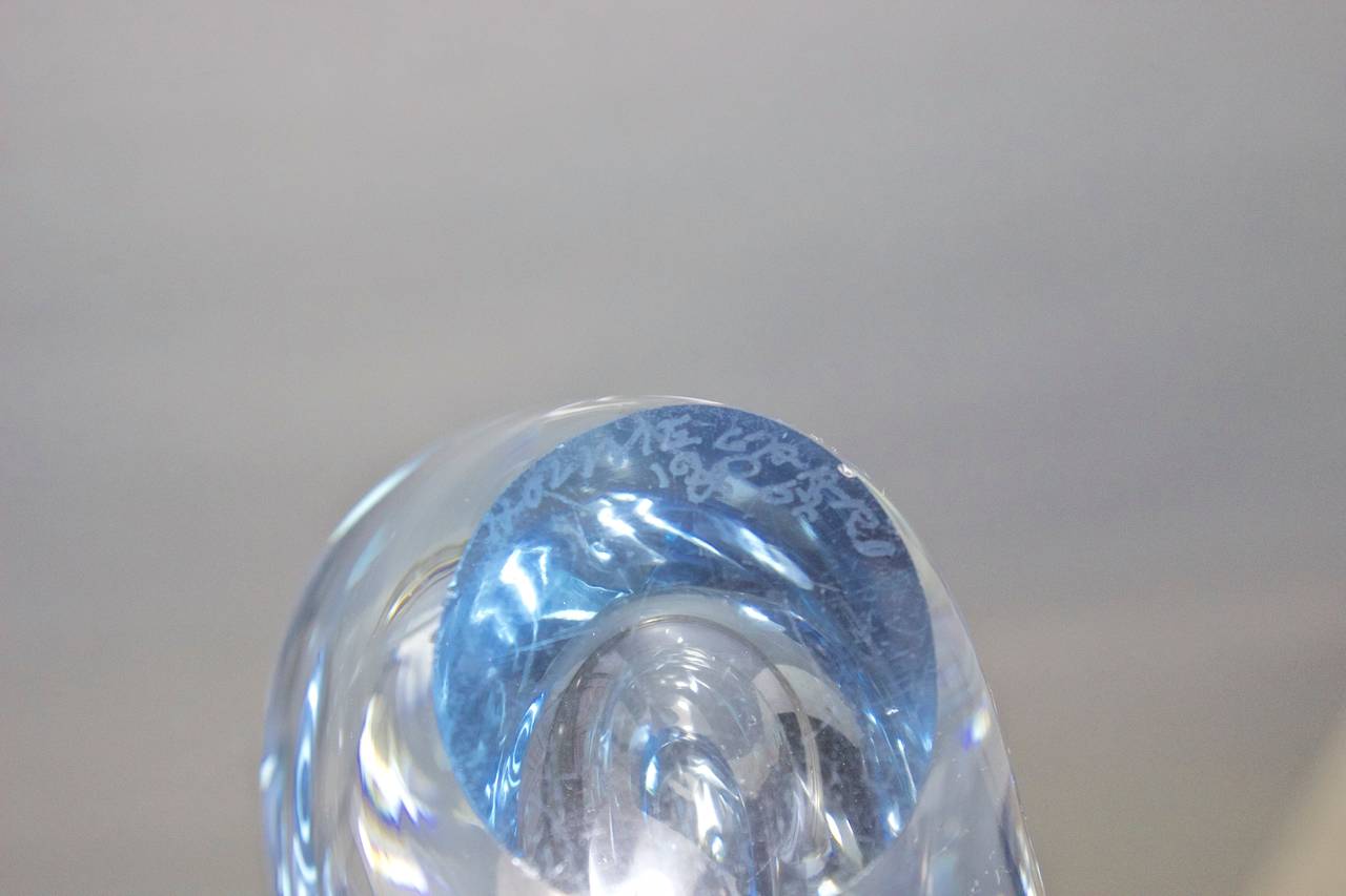 1960s Holmegaard Signed Scandinavian Glass Vase at 1stDibs | glass ...