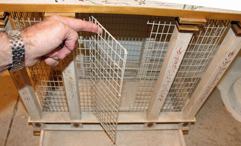 Whimsical Hand Painted Double Bird Cage by Eric Lansdown For Sale at ...