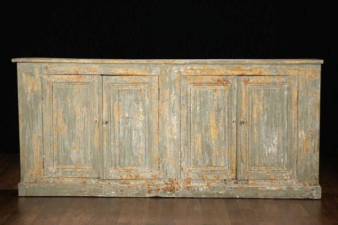 Large Antique Italian Painted Buffet at 1stDibs
