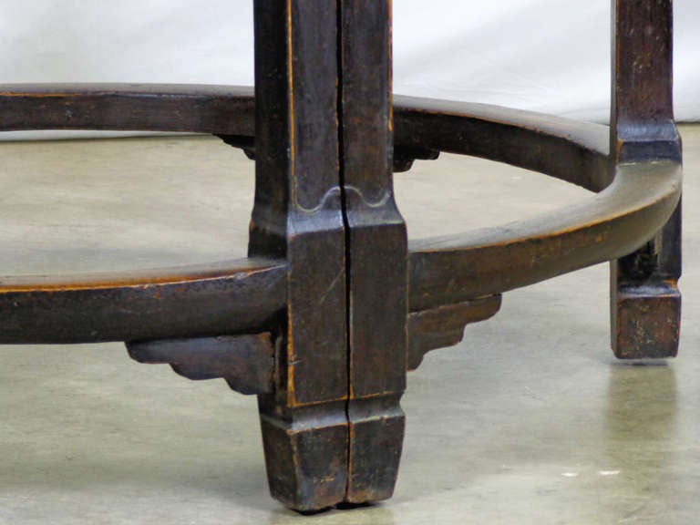 Antique Chinese Walnut Round Hall Table at 1stDibs