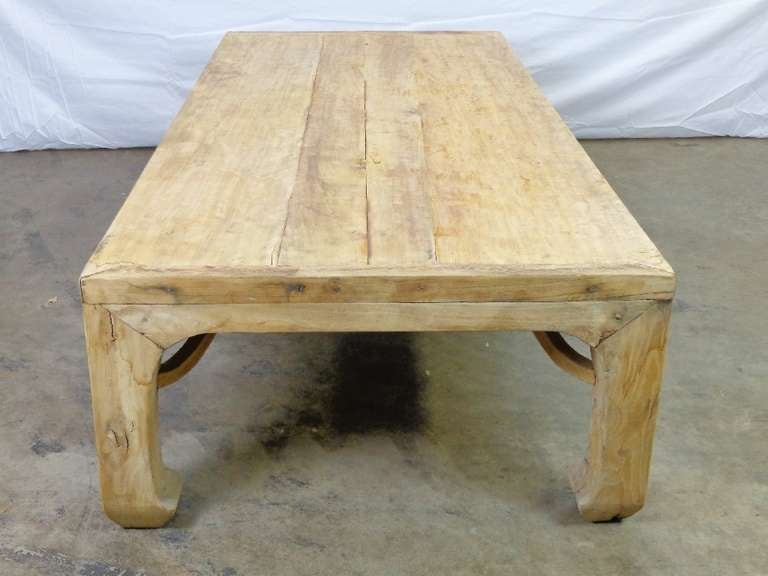 Chinese Elm Coffee Table With Chow Legs at 1stDibs