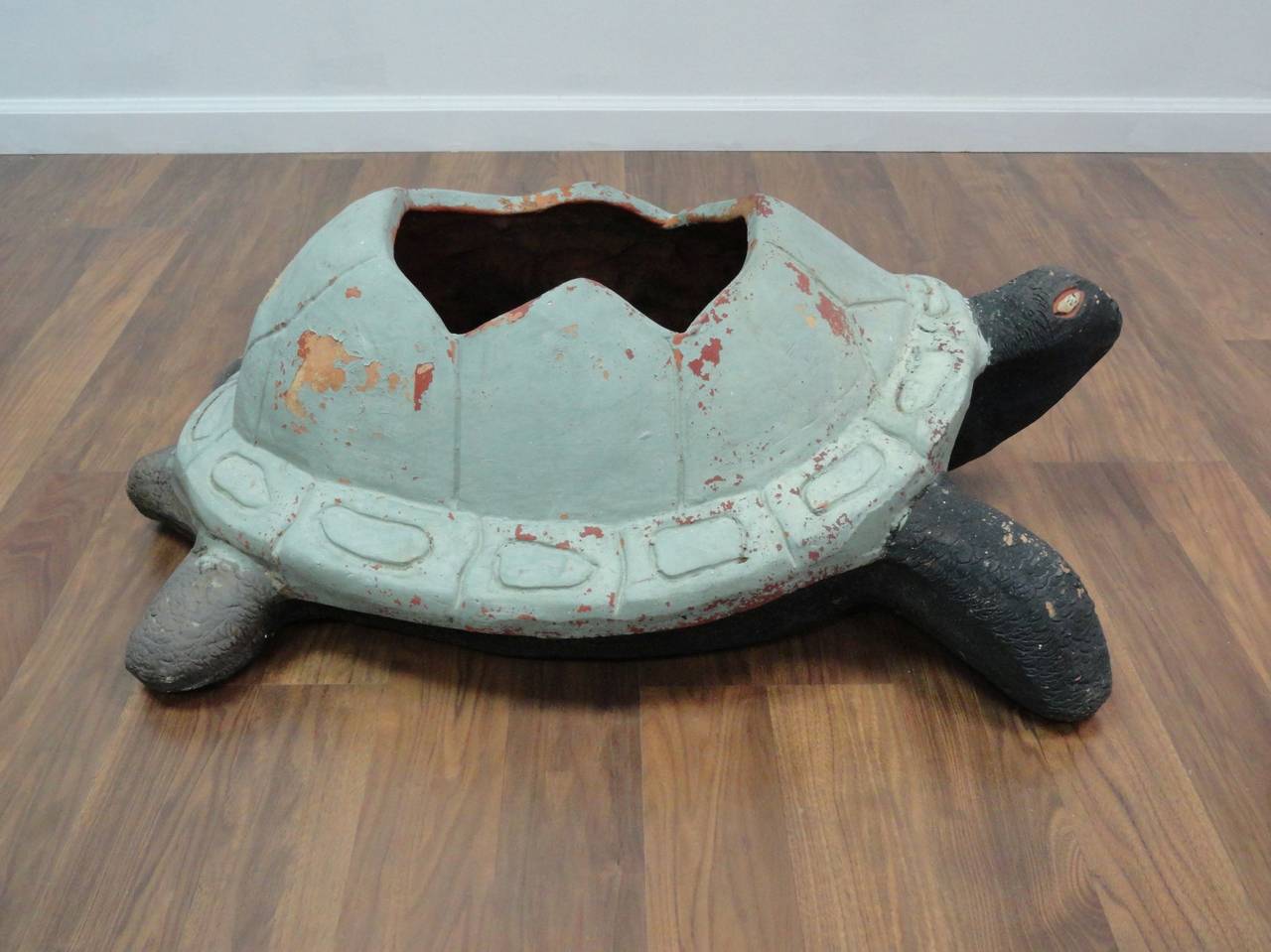Large Vintage Painted Terra Cotta Turtle Planter at 1stDibs | vintage ...