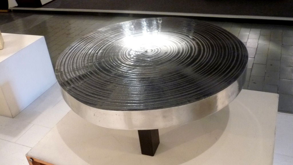 Signed Ado Chale Steel Coffee Table at 1stDibs