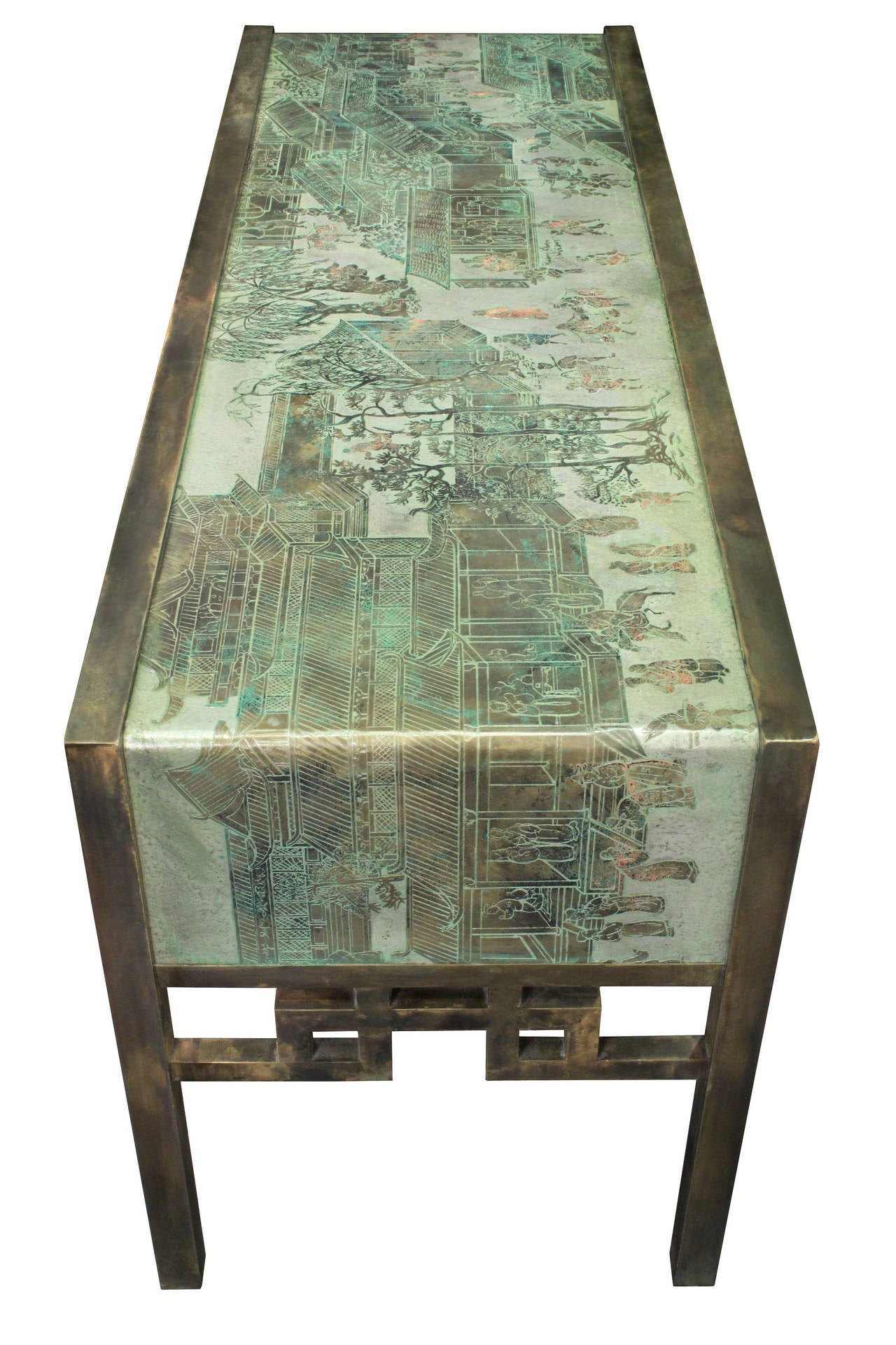 Rare "Spring Festival Dip" Console Table by Philip and Kelvin Laverne ...