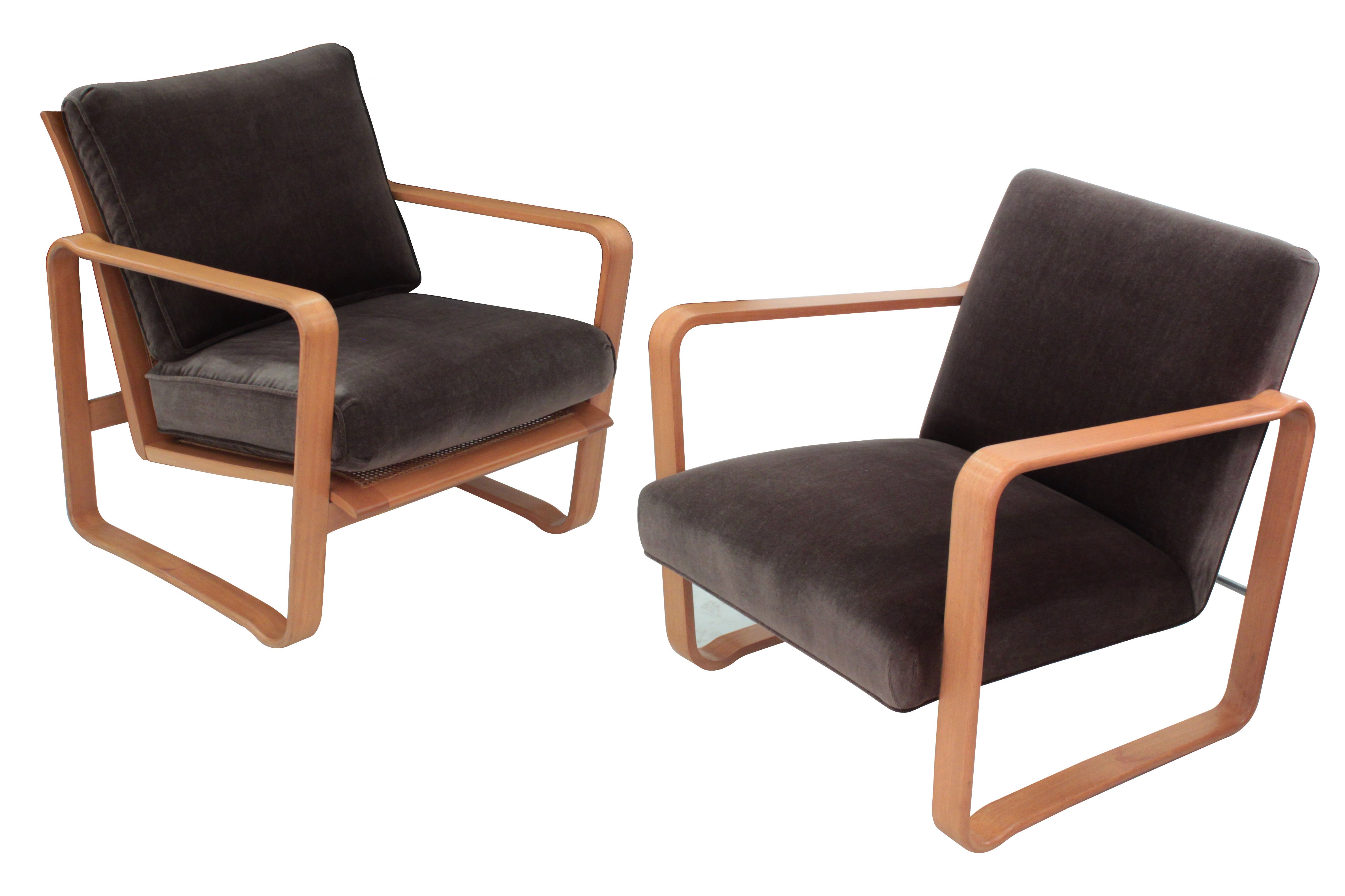 Pair of Rare "Modern Morris Chairs" by Edward Wormley at 1stDibs