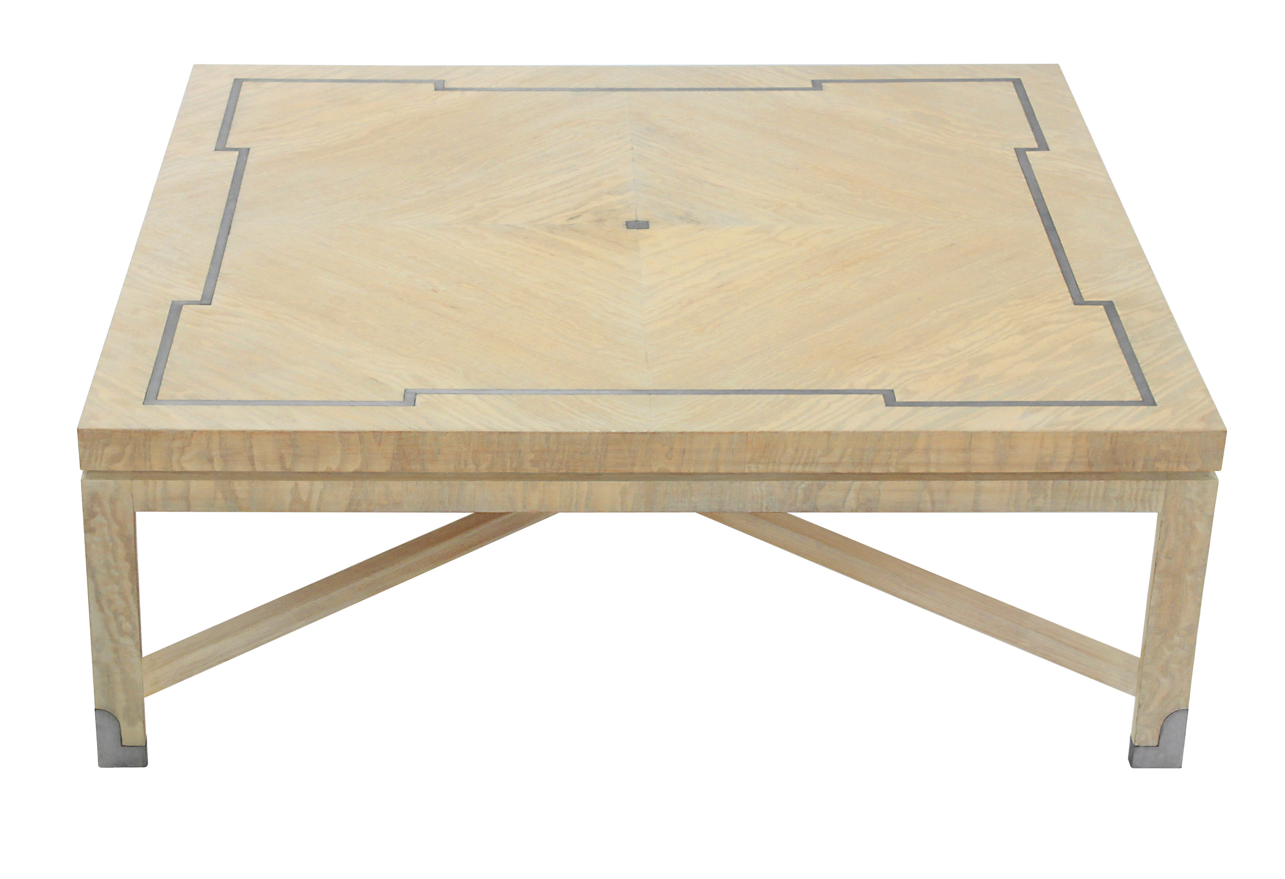Elegant Coffee Table in Pickled Ash by Tommi Parzinger at 1stDibs