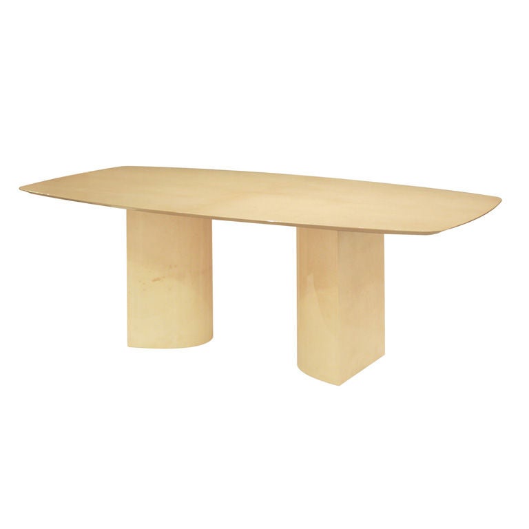 Knife Edge Dining Table in Lacquered Goatskin by Aldo Tura at 1stDibs ...