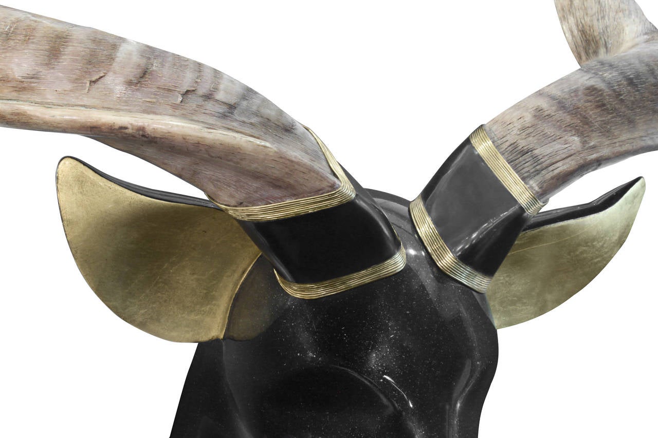 Large Stag Sculpture by Roberto Estevez for Karl Springer at 1stDibs