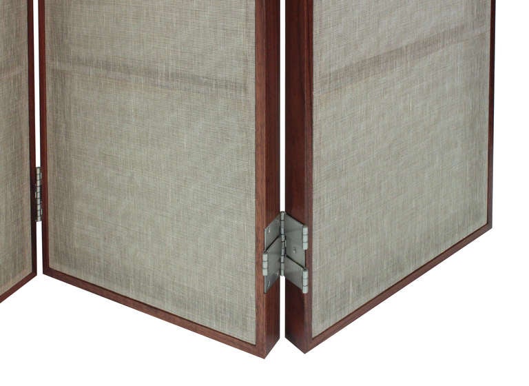 Screen with Sheer Linen Panels by Thad Hayes at 1stDibs