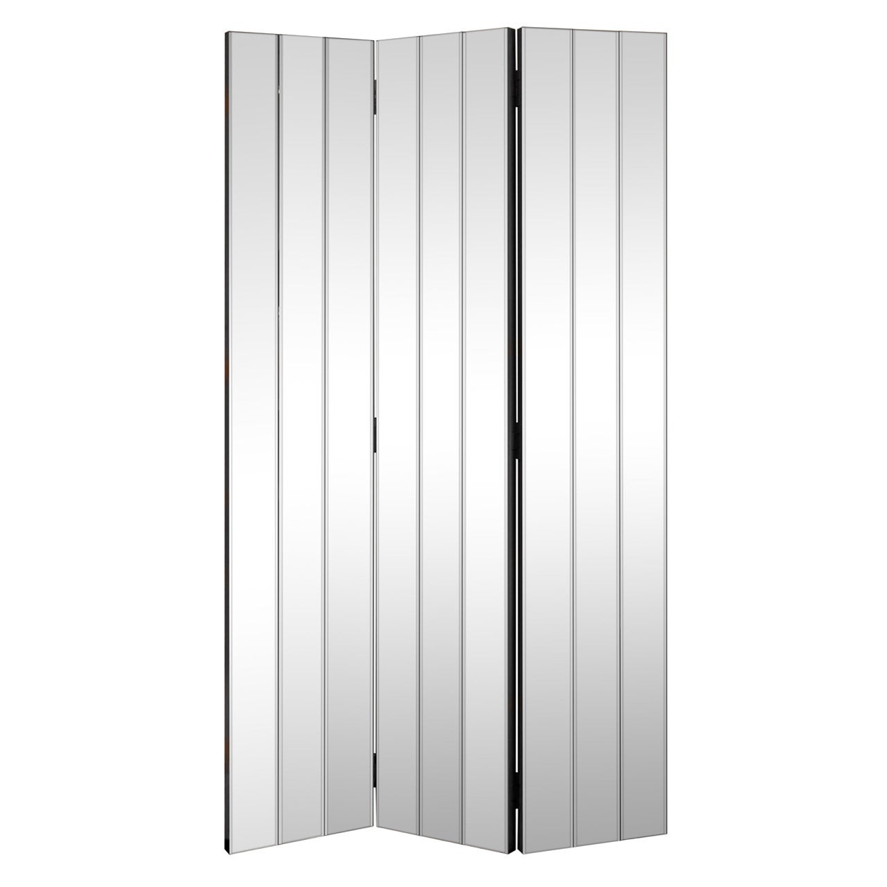 3 Panel Beveled Mirror Screen at 1stDibs