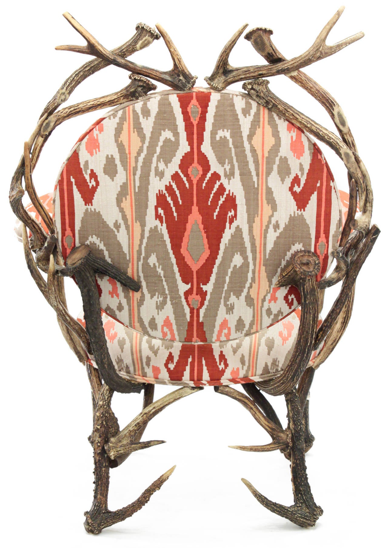 Pair of David Barrett Studio Made Antler Chairs 1970s For Sale at 1stDibs