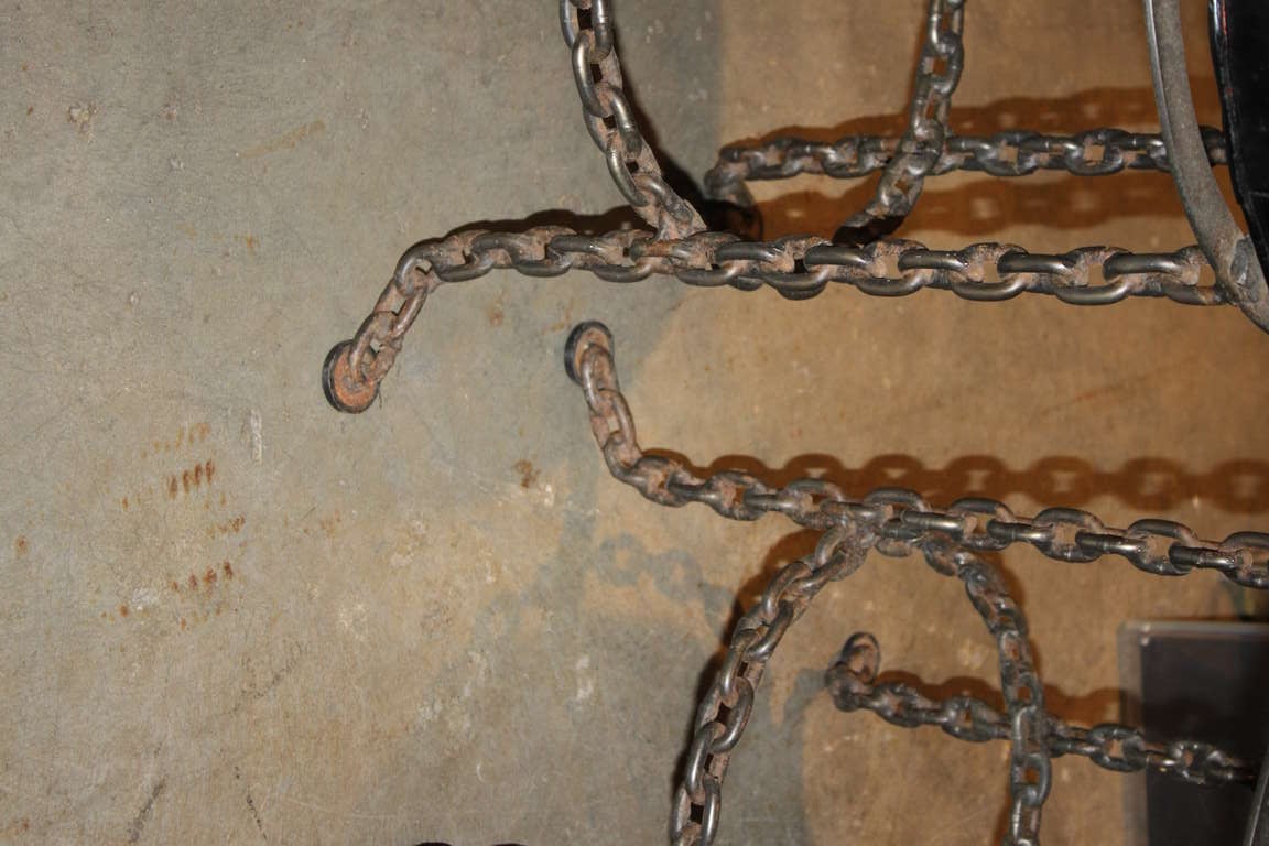 Fantastic Chain Link Swivel Stools 1960 at 1stDibs