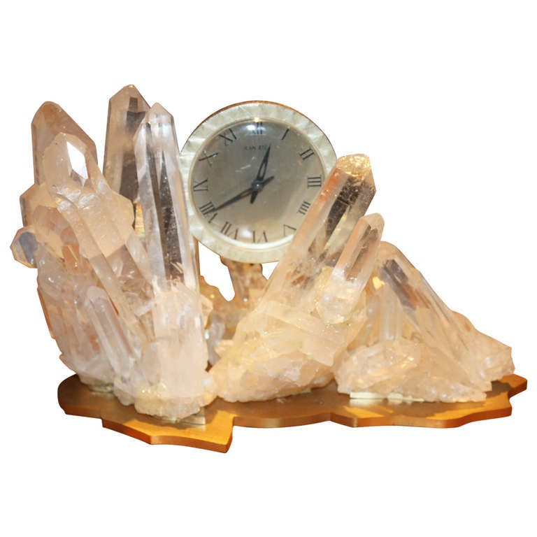 French Rock Desk Clock at 1stDibs