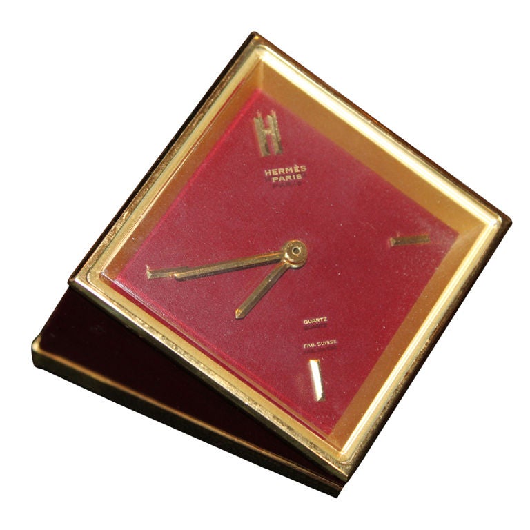Hermes Geometric Desk Clock For Sale at 1stDibs