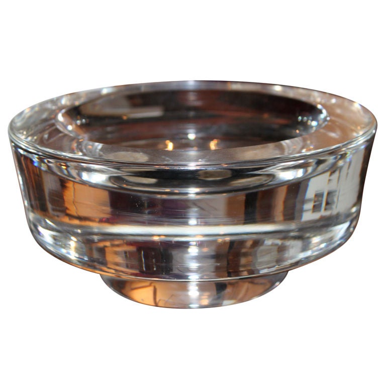 Karl Springer Glass Bowl at 1stDibs
