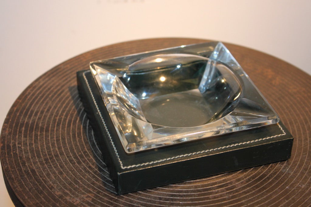 Hermes Dupre Lafon leather ashtray at 1stDibs