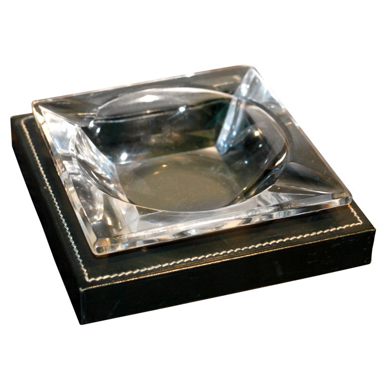 Hermes Dupre Lafon leather ashtray at 1stDibs