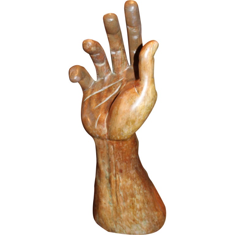 Giant Carved Wooden Hand at 1stDibs
