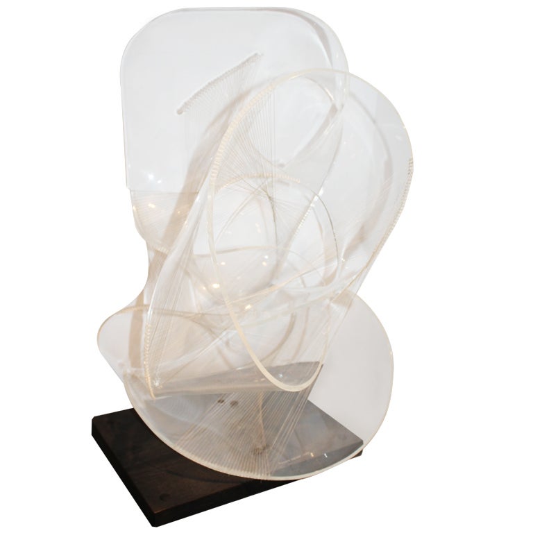 Rare Raider Nelson Biomorphic Lucite and string sculpture 1969 at 1stDibs