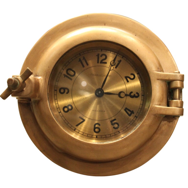Jaeger-LeCoultre Mid-Century Modern Resin and Brass Table Clock at 1stDibs