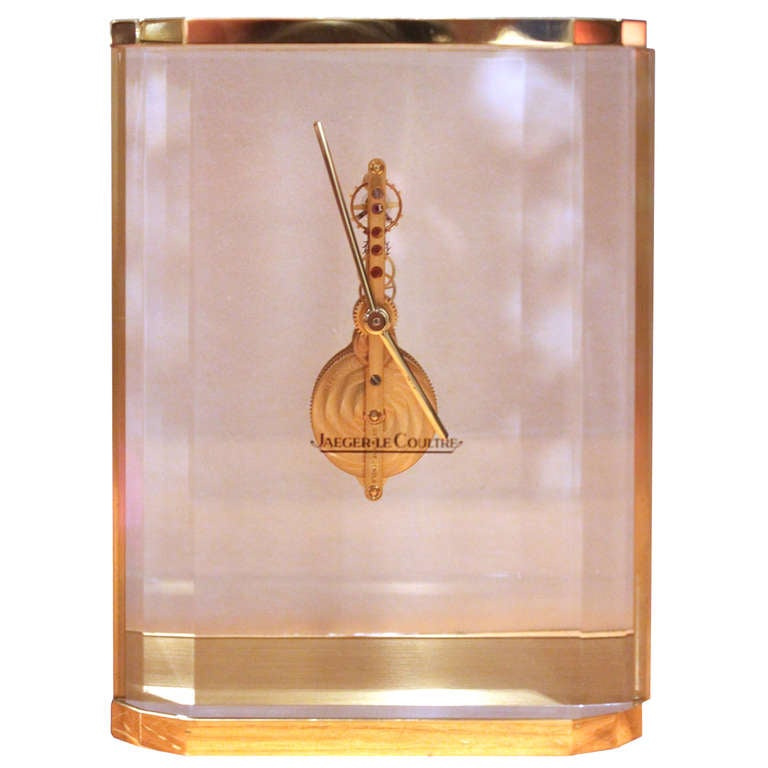 Jaeger Lecoultre " BAGUETTE " form skeleton clock at 1stDibs | jaeger ...