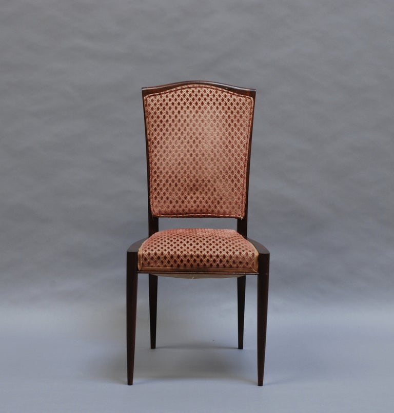 Set of Eight French Art Deco Chairs by Dominique at 1stDibs