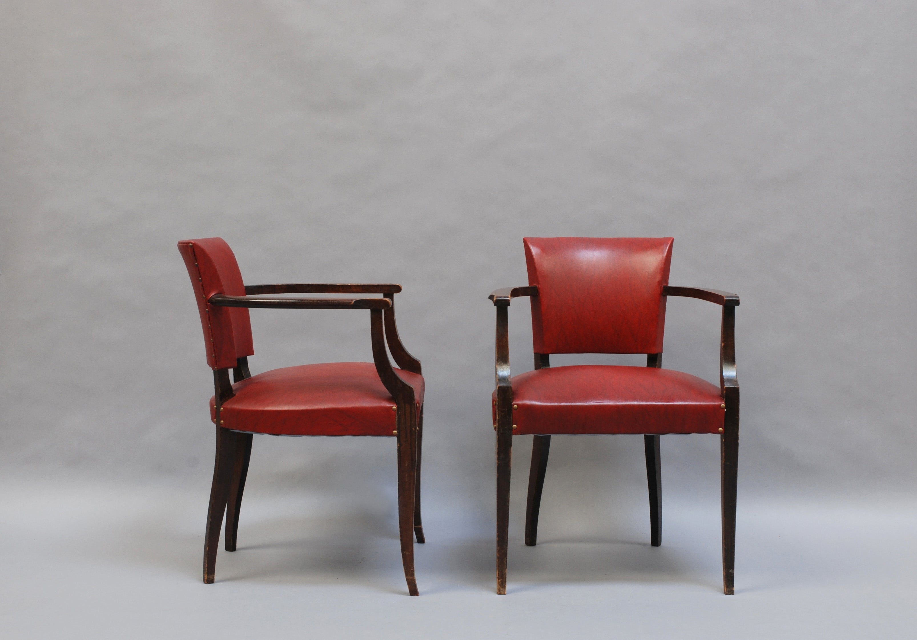 Set of 4 French Art Deco bridge Chairs at 1stDibs