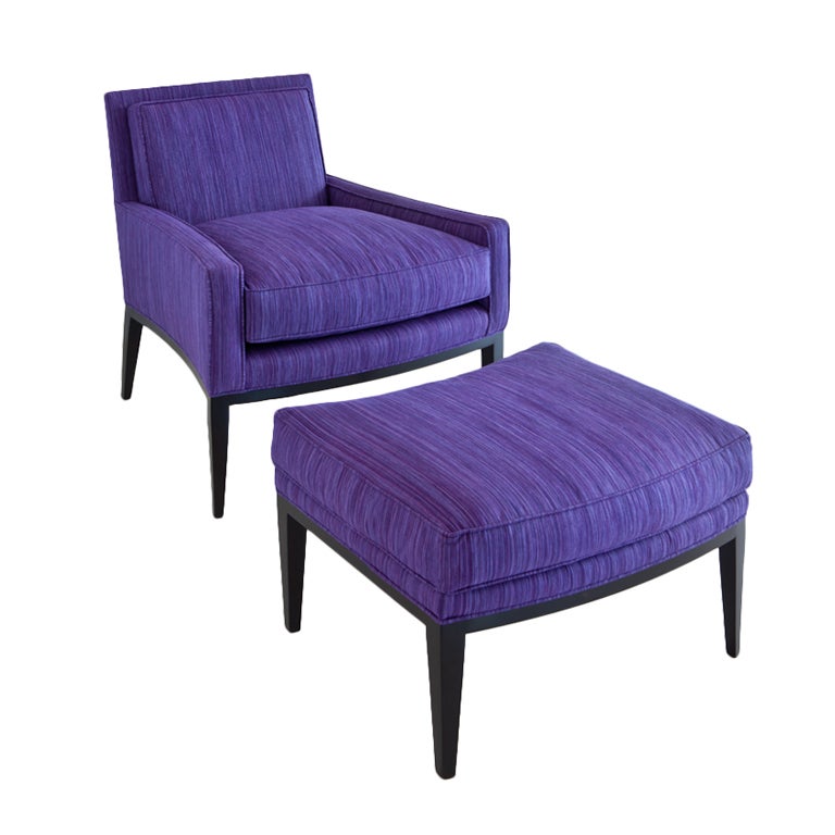 Liz O'Brien Editions Billy Chair and Ottoman For Sale at 1stDibs