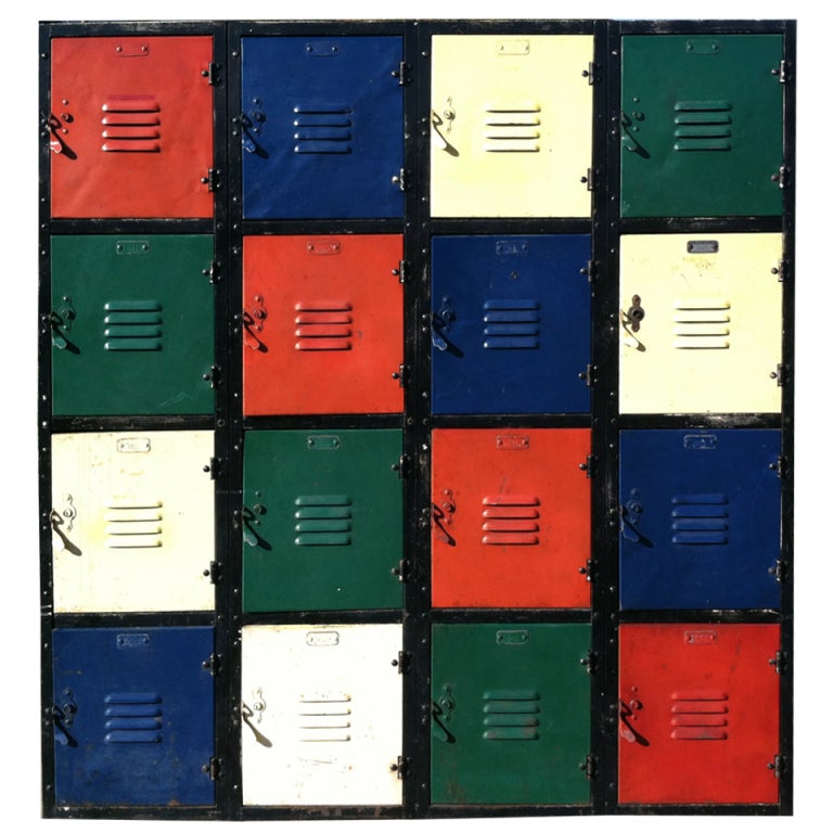 Colorful Set of Lockers at 1stDibs