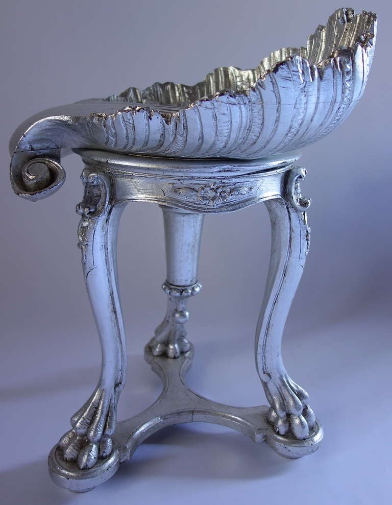 Silvered Grotto Stool at 1stDibs