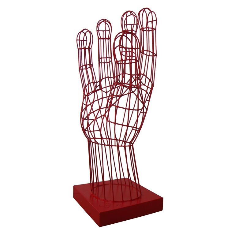 Metal "Hand" Sculpture at 1stDibs