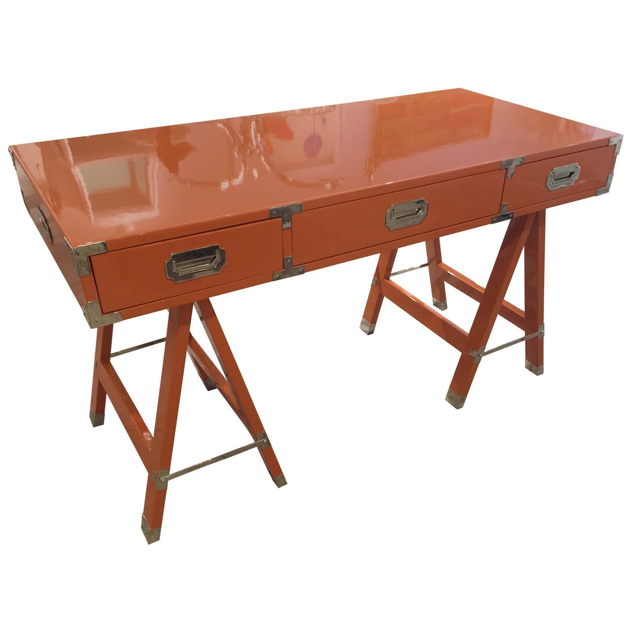 Campaign Style Desk at 1stDibs
