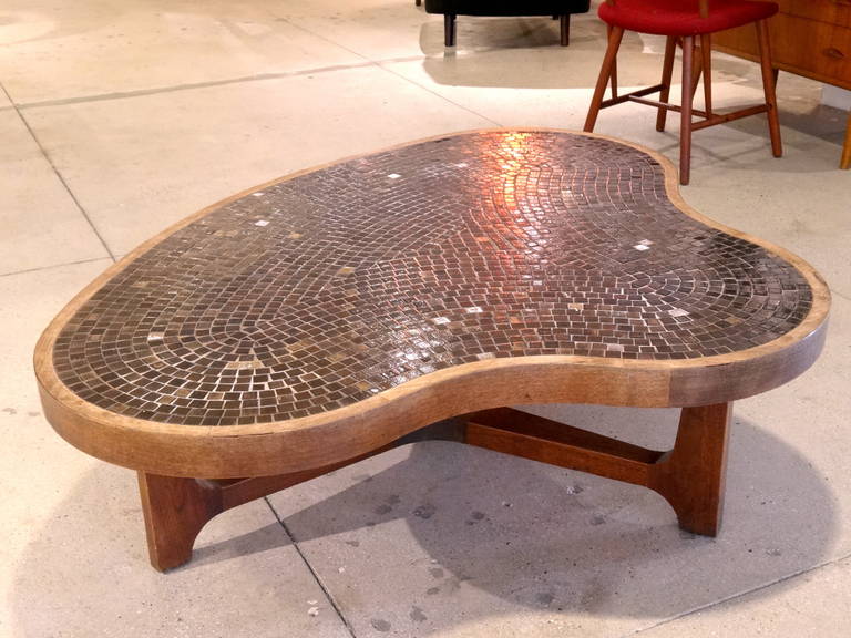 Free Form Tile Top Coffee Table at 1stDibs