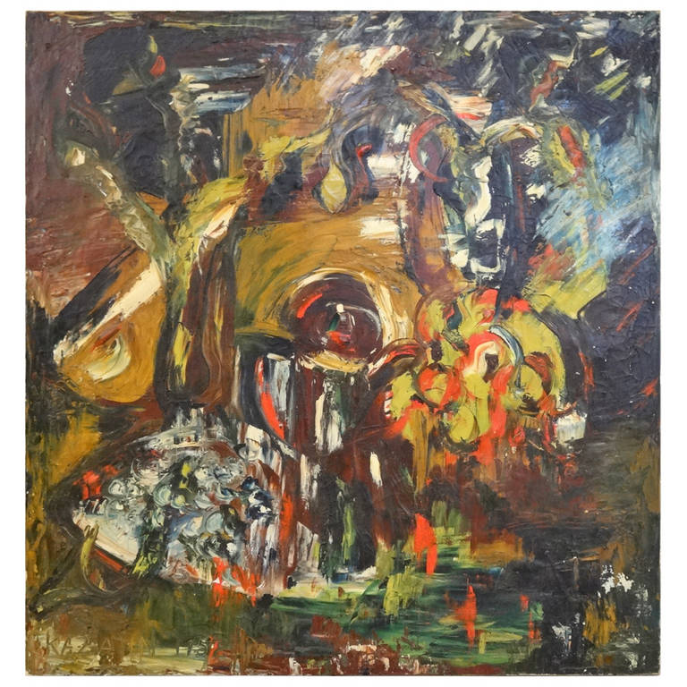 Mid-Century Painting by Kazann, 1952 at 1stDibs | kazann artist