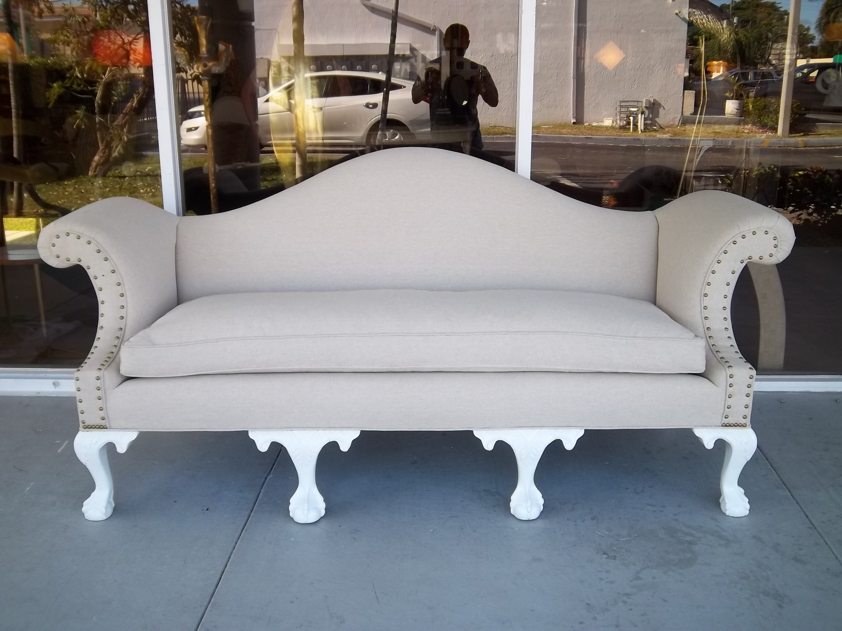 Camel Back Sofa at 1stDibs