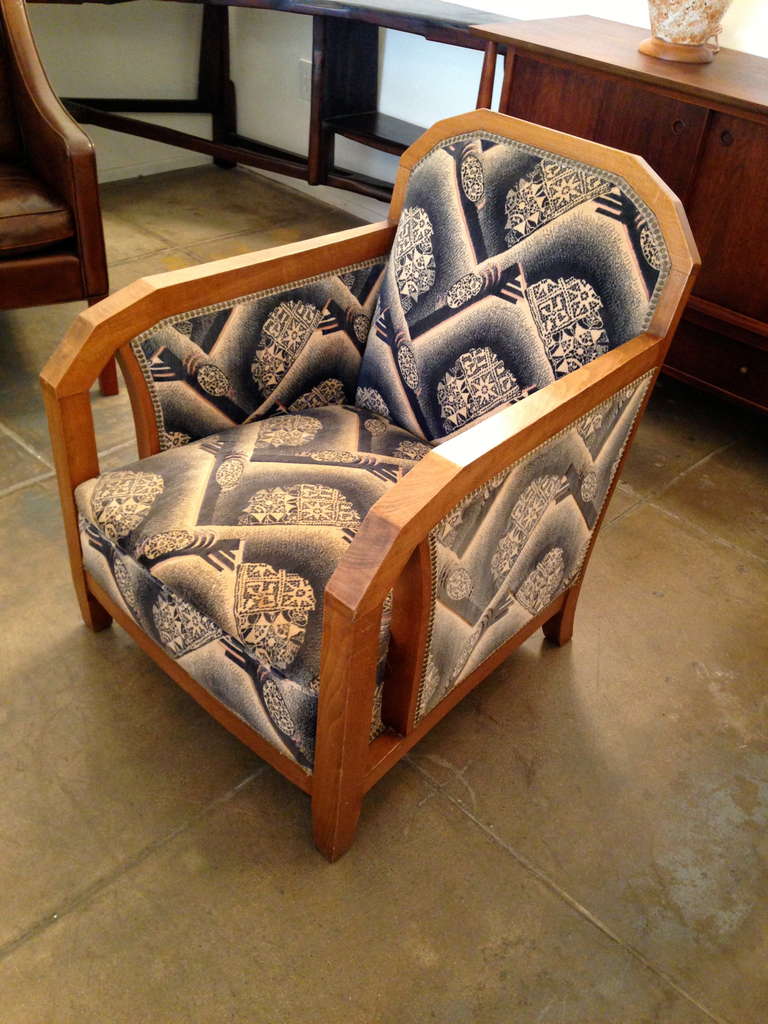 Pair of Austrian Cubist Club Chairs at 1stDibs