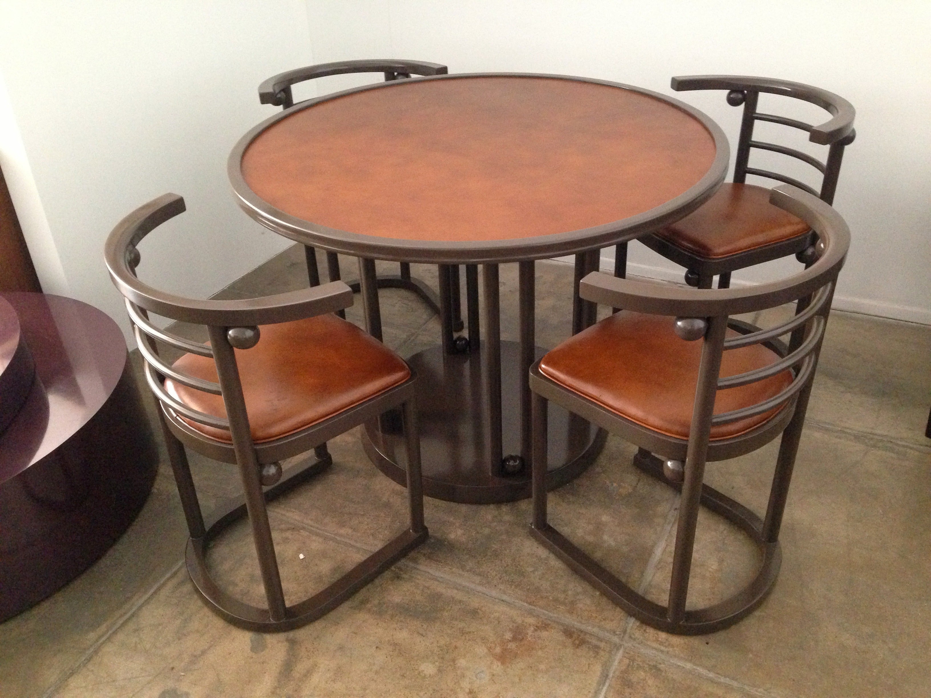 Josef Hoffmann Game/Dining Table and Chairs Set at 1stDibs