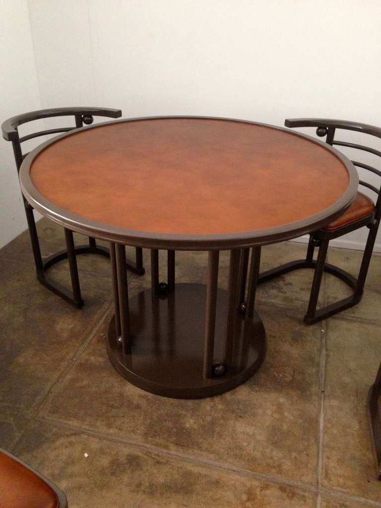 Josef Hoffmann Game/Dining Table and Chairs Set at 1stDibs