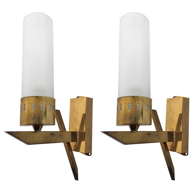 Pair of German 1960s Wall Lights at 1stDibs
