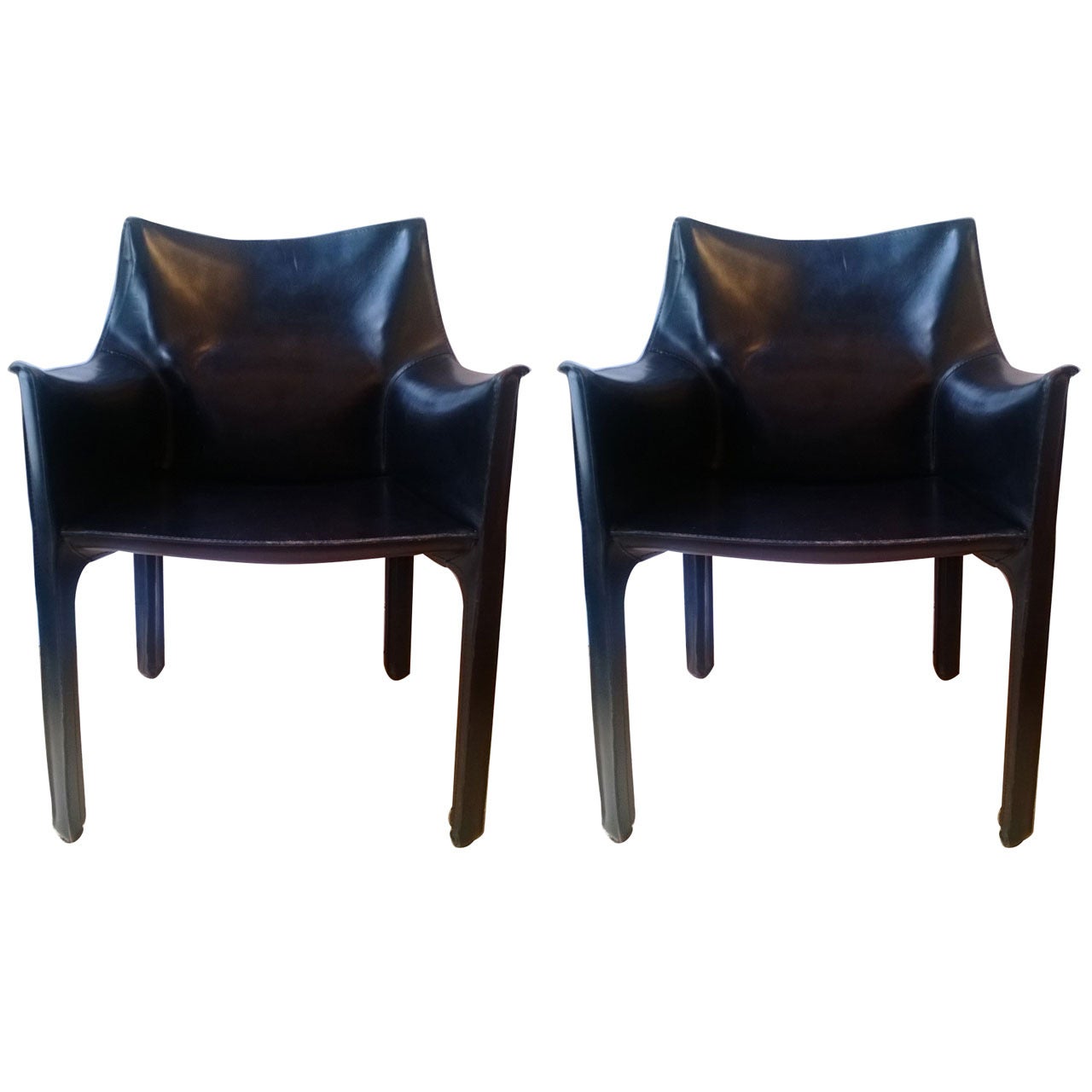 Pair of Mario Bellini "Cab" Chairs at 1stDibs