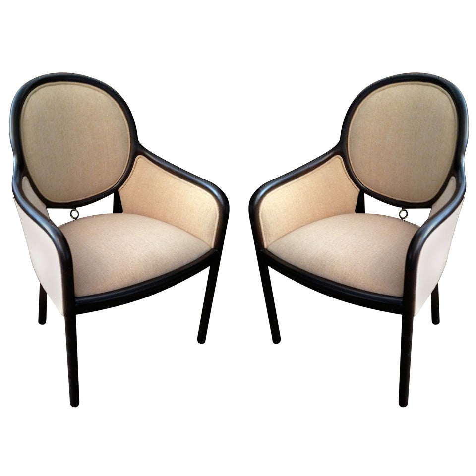 Pair of Ward Bennett Side Chairs at 1stDibs