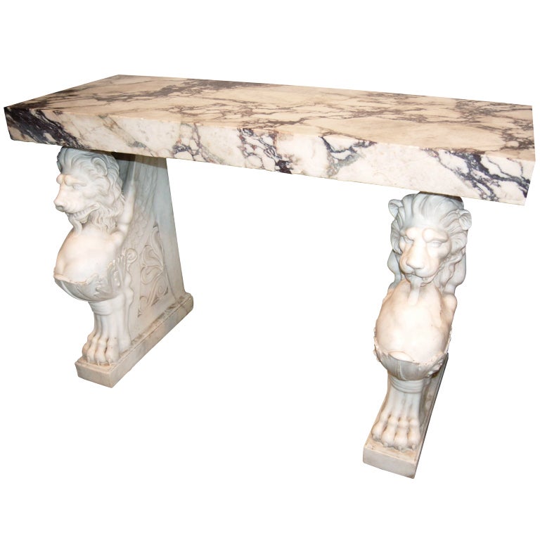 Exceptional 19thc. Marble Console at 1stDibs