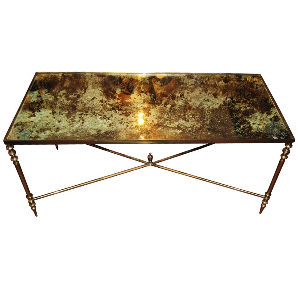 Eglomise and Bronze Coffee Table at 1stDibs