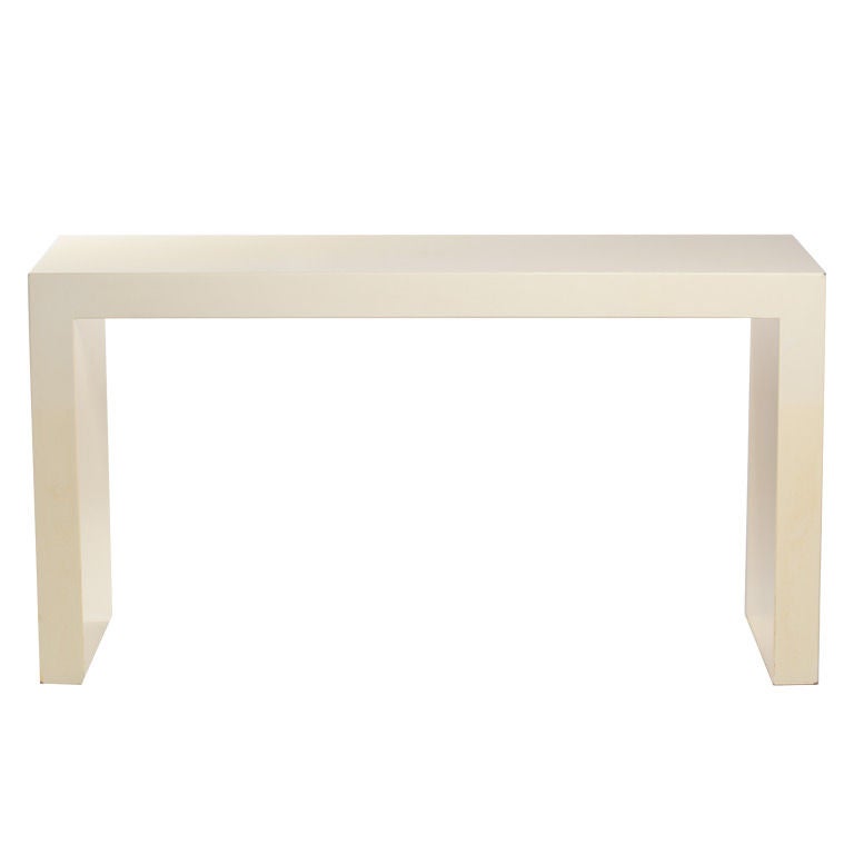 Custom Lacquer Parsons Console Table after Karl Springer at 1stDibs ...