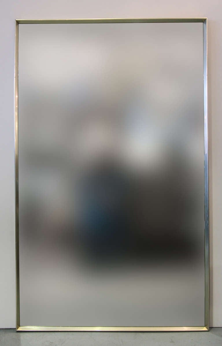 Minimalist Stainless Steel Mirror For Sale at 1stDibs